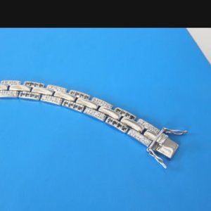 Technibond | Jewelry | Technibond Black And White Diamond Accented Line ...